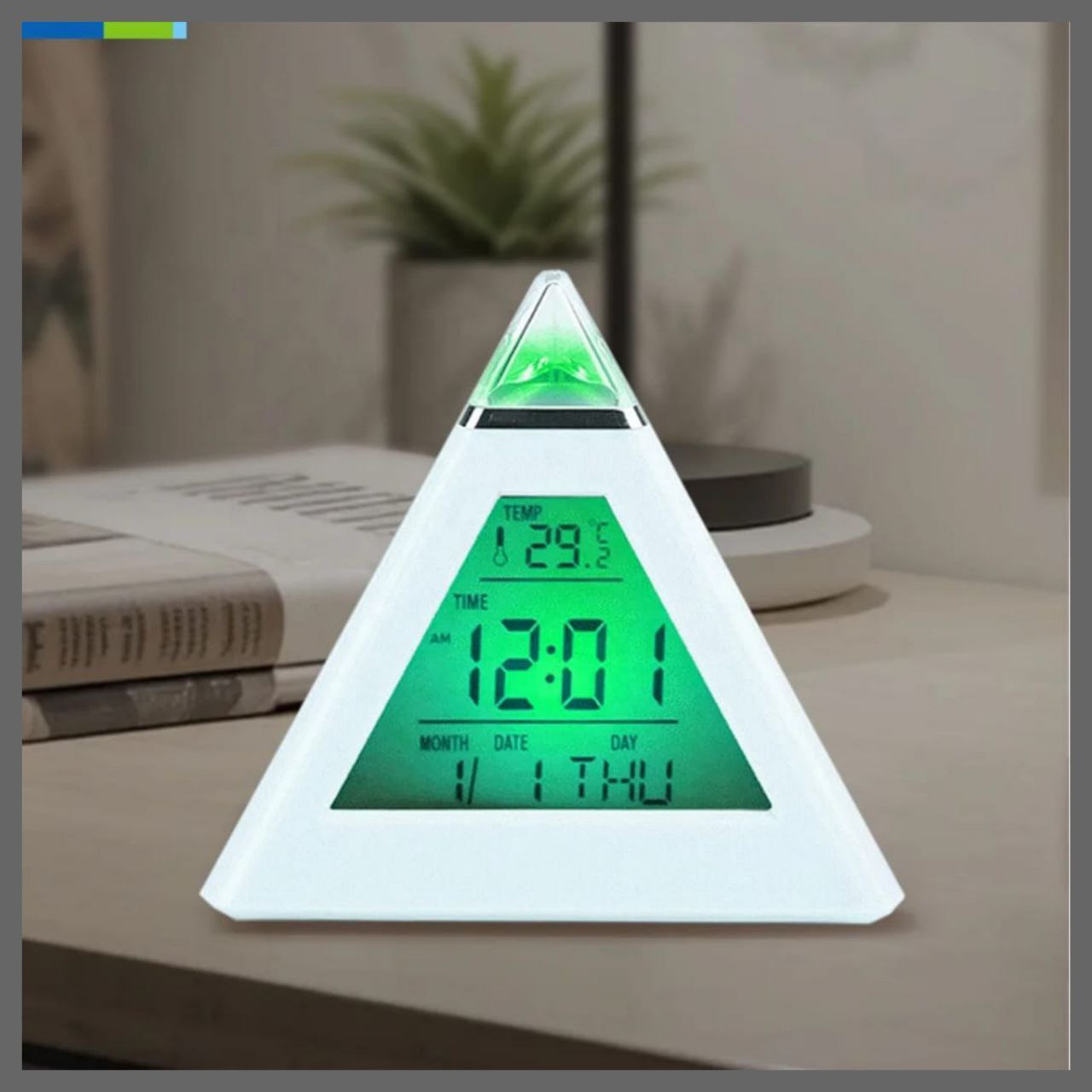 Pyramid Smart Color Changing LED Alarm Clock - Patamore.co.ke
