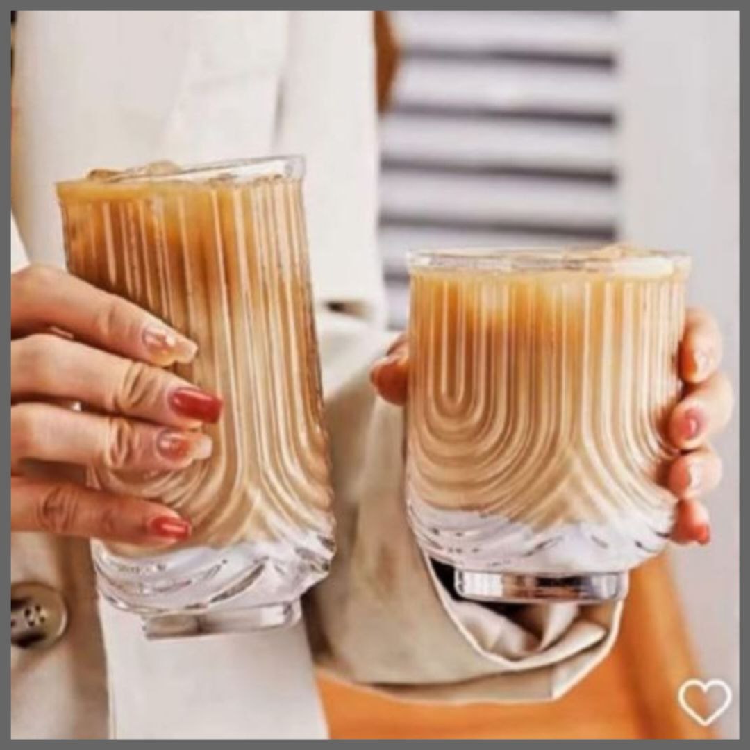 520ml Unique Ribbed Aesthetic Glasses - Patamore.co.ke