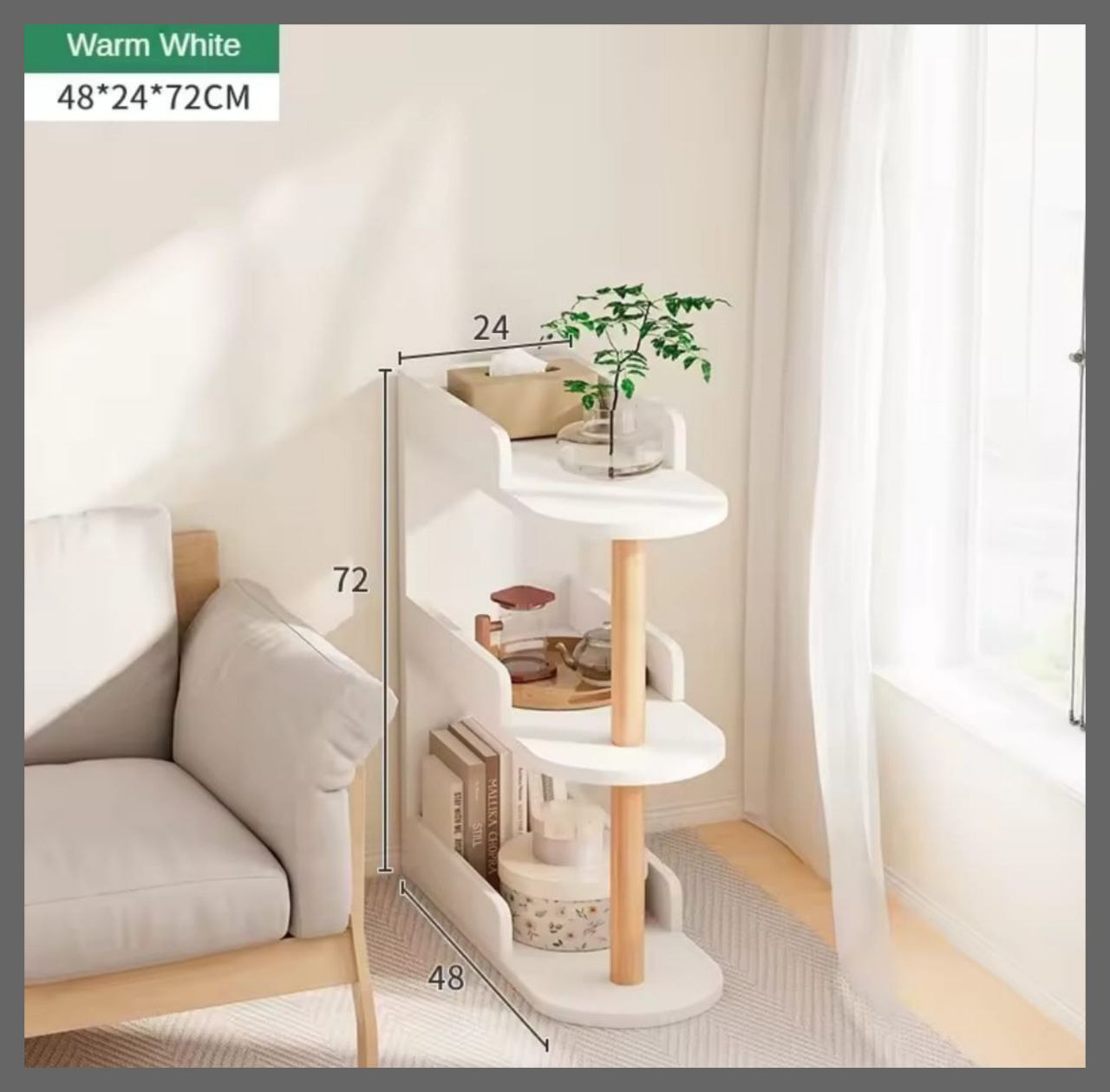 3 Tier Bedside Table / Simple Bookshelf - Patamore.co.ke